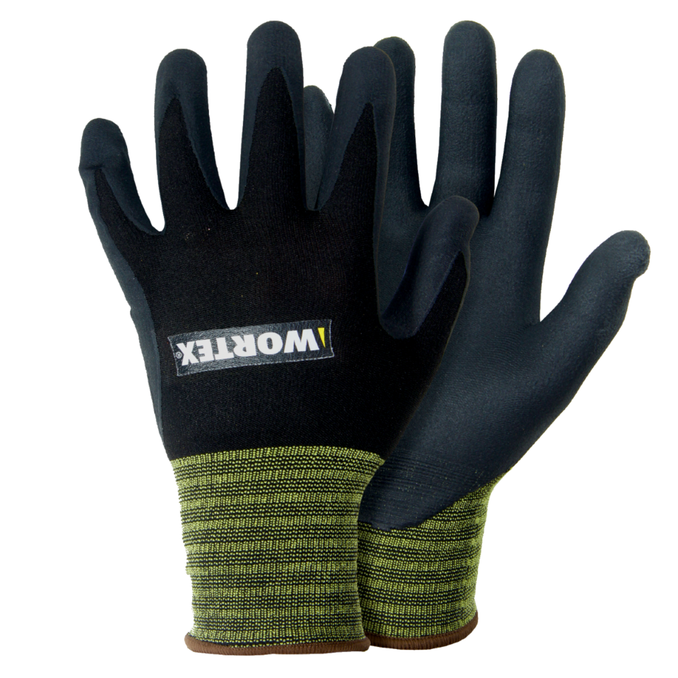 WORTEX nailon/spandex sõrmikud hingava mikrovahustatud nitriilkattega ...